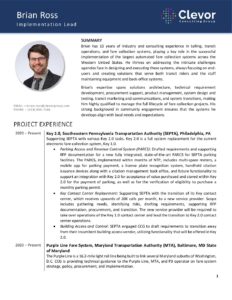 Clevor Consulting Group | Ross Resume -2025 - Clevor Consulting Group